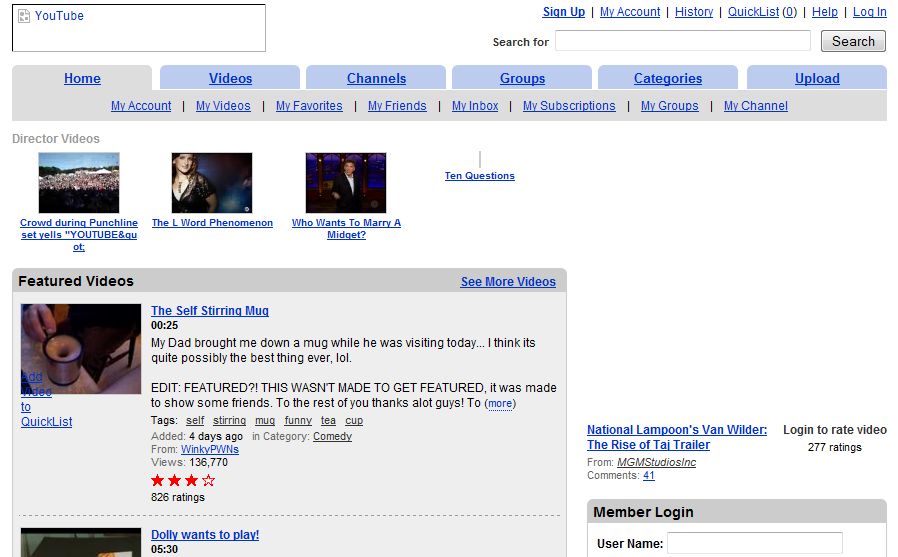 Lloyd Roberson's Design Journal: Evolution of Youtube 11-30-09
