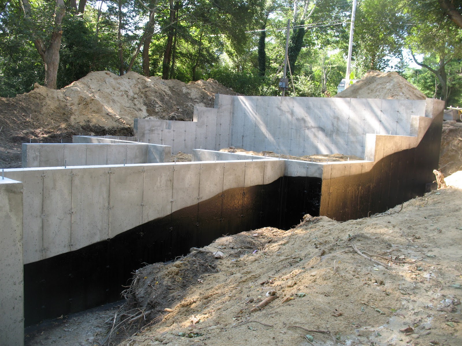 The Brady Residence: Dampproofing Foundation walls