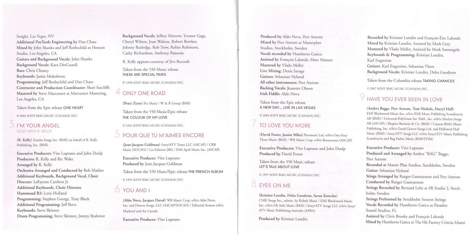 Encarte: Celine Dion - My Love: Ultimate Essential Collection ...