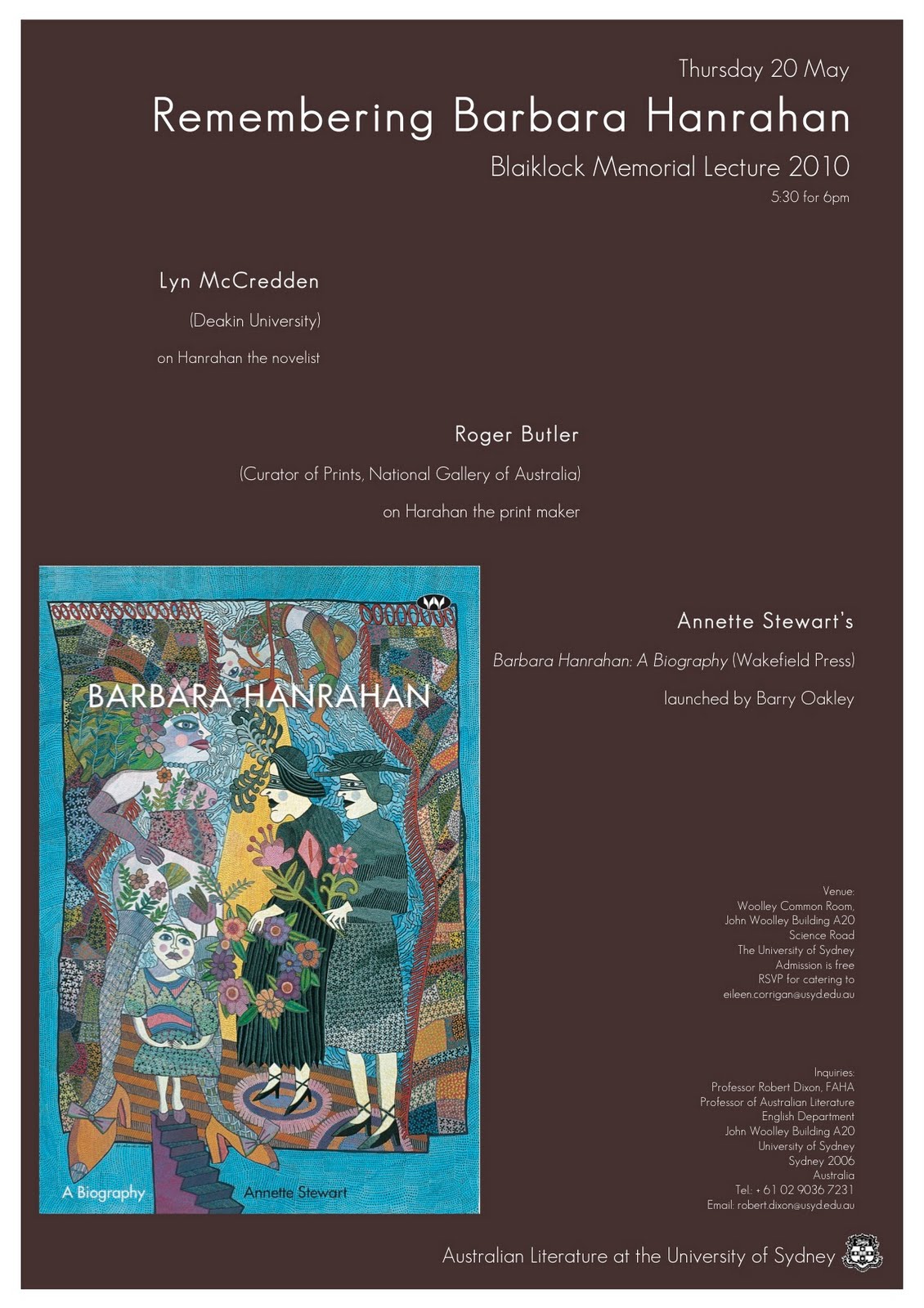 Read, Think, Write: Barbara Hanrahan