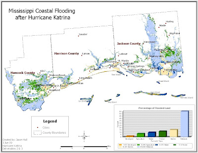 GIS in Action: Mississippi Coastal Flooding after Huricane Katrina