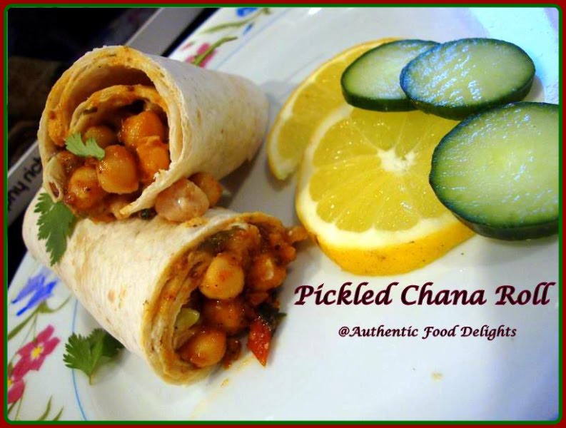 Authentic Food Delights: Pickled Chana Roll