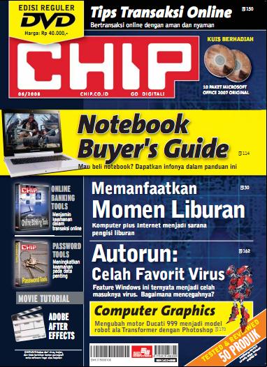 Judul Buku : Majalah Chip edisi 06.2008 Chip Notebook buyer guide