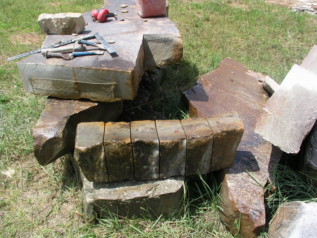 Building a timberframe home from scratch.: making keystones for the ...