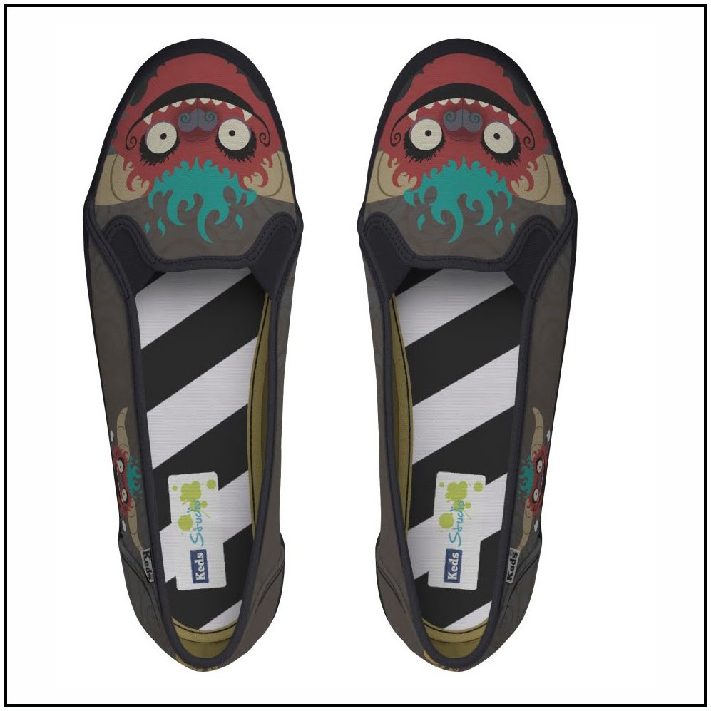 Cassia Harries: [custom made : fire monster shoes]