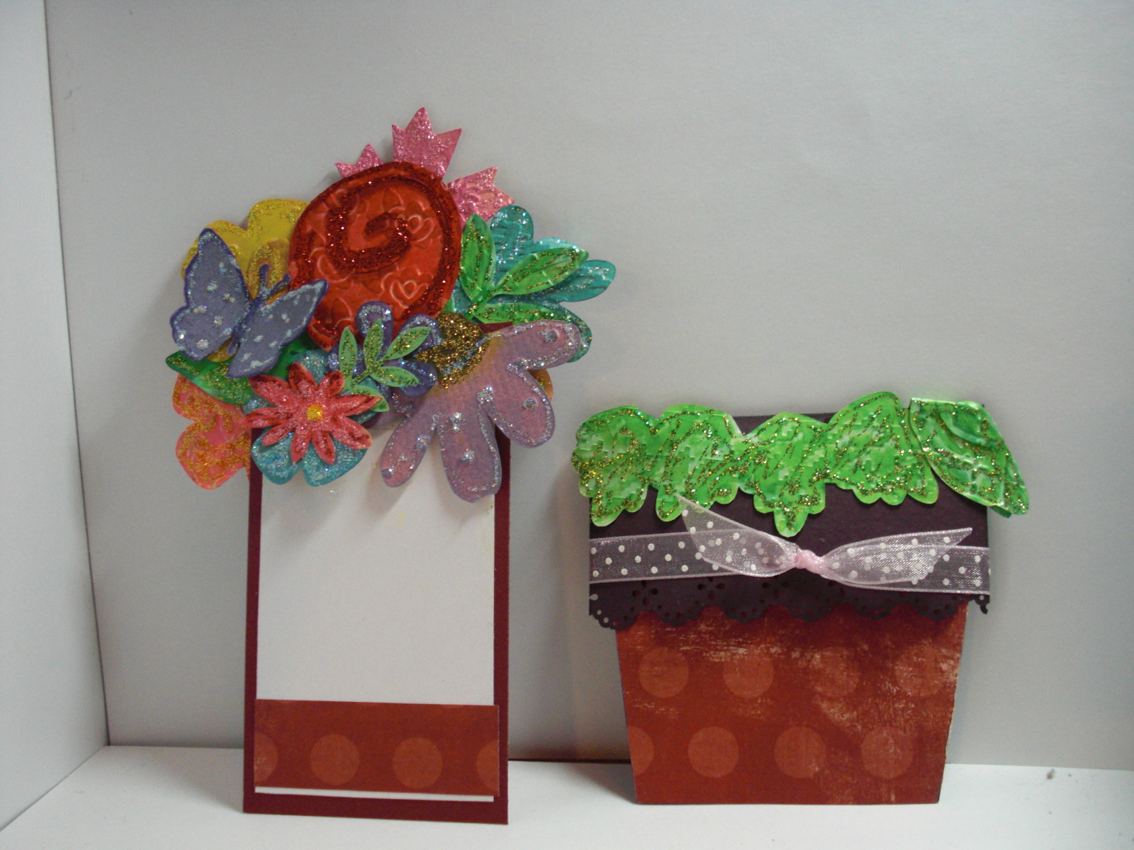 My Place to Blog in Wyoming: Flower Pot cards I made.