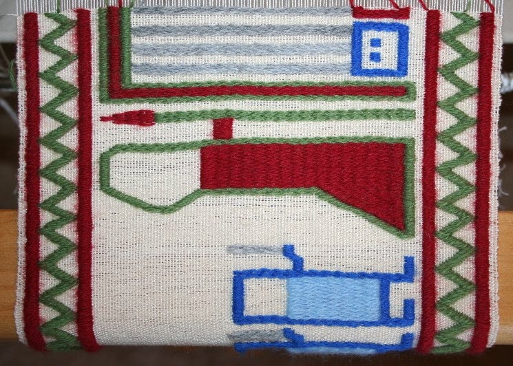 The Passing Stranger: Överhogdal Tapestry Technique-Sample 1