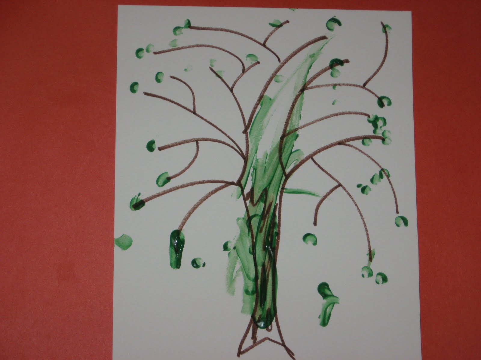 Preschool Learning Ideas: Spring Buds On Tree - Art Project