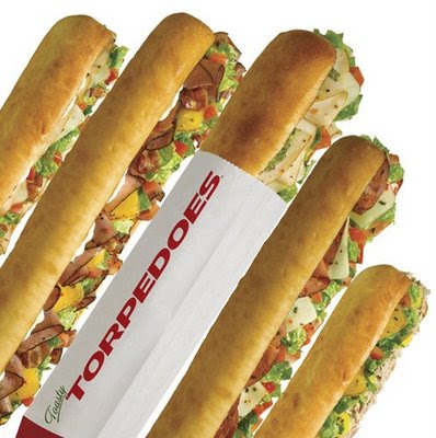 Plays with food:: QUIZNO'S TOASTY TORPEDOES