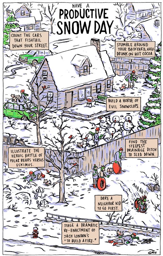 INCIDENTAL COMICS: Productive Snow Day