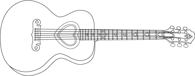 Graphix Projects: Guitar trace that I made with pentool....