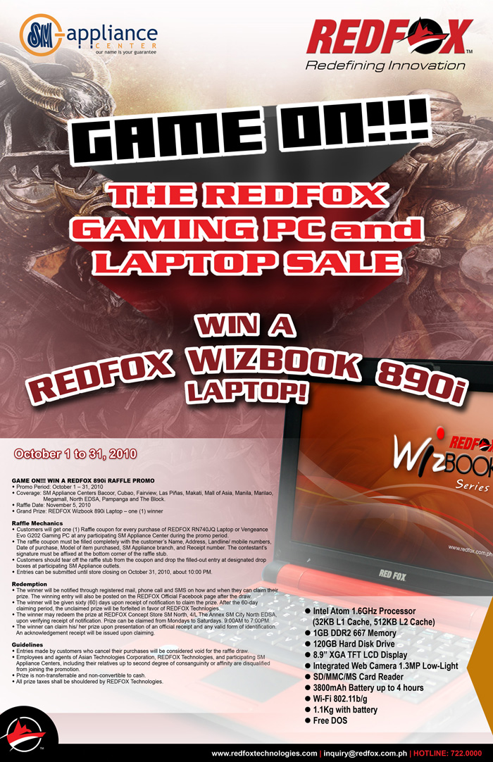 Win a Brand-new REDFOX 890i Notebook