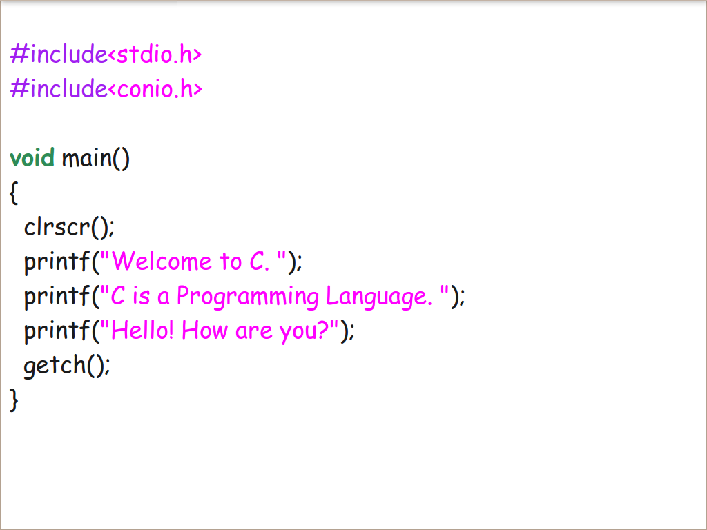 C Guide First C Program