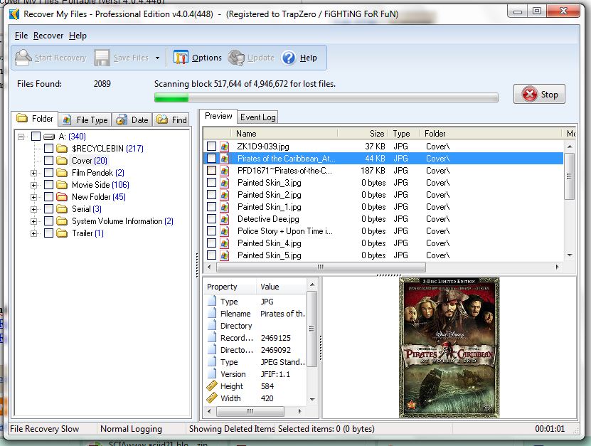 Recover My Files (Portable) - Mengembailkan Data yang Terhapus | fariable