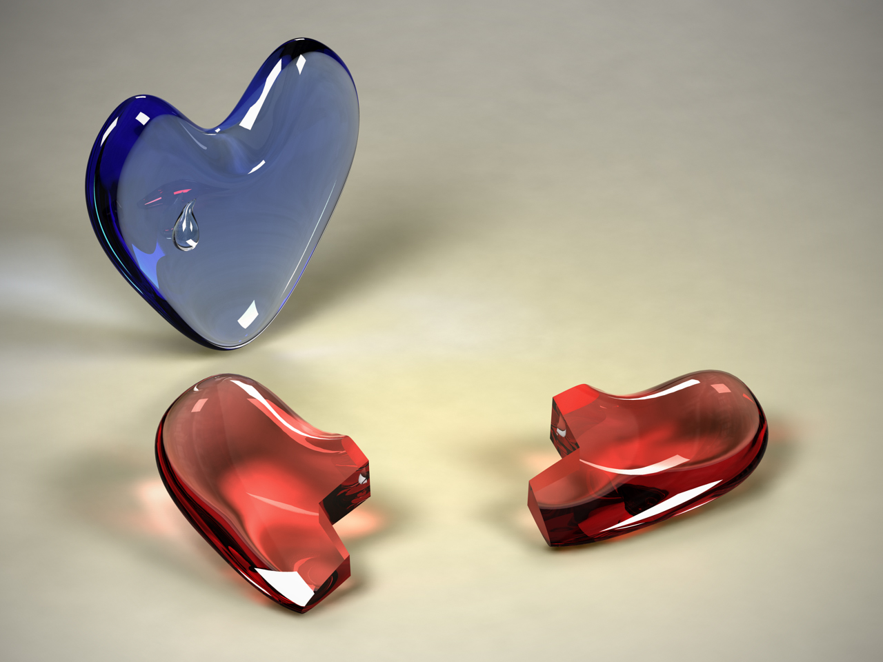 wallpaper-best-size: 3D Hearts wallpaper