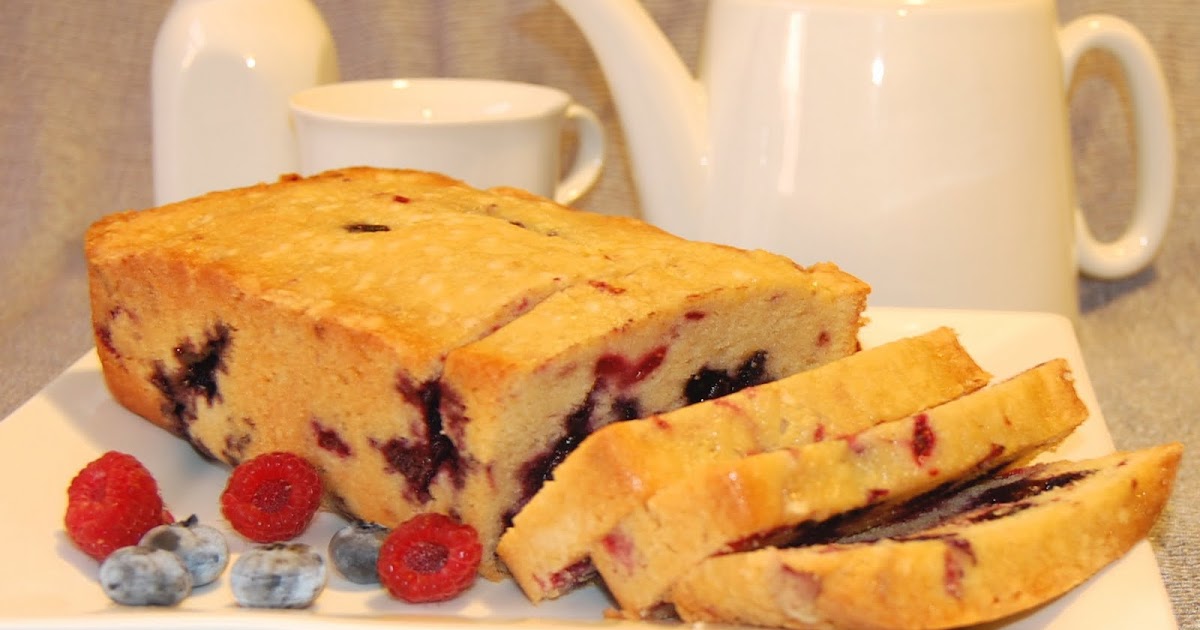 Hippo Flambé: Blueberry Raspberry Kirsch Pound Cake