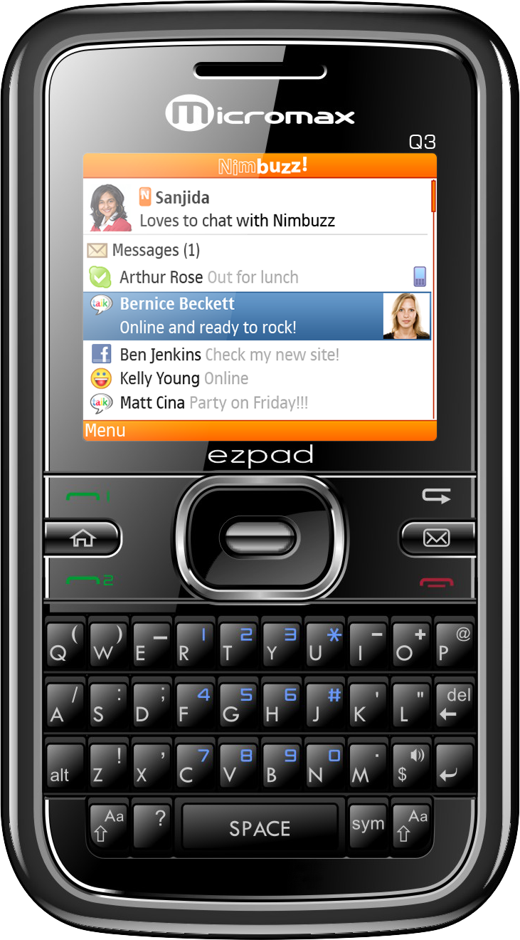 Micromax Q3 GSM CandyBar with Qwerty Keypad cellphone reviews | 1.3MP ...