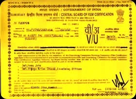 Cinema Indiano: Central Board of Film Certification - CBFC