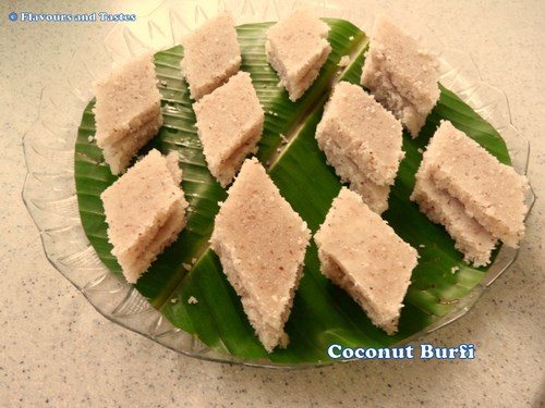 Flavours and Tastes: Coconut burfi