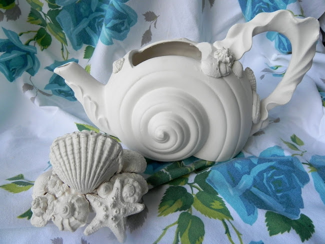 Summerland Cottage Studio: Seashell Teapot