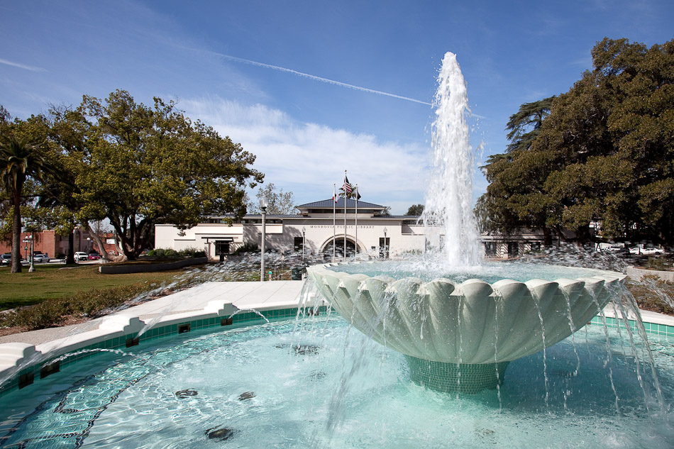 Monrovia Public Library And Fountain