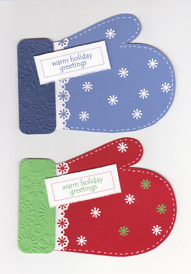 ART - just do it!: Cardmaking - November - Christmas mittens