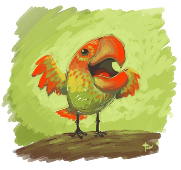 Old Blog - The Art of Razi Mathison: Mango Bird