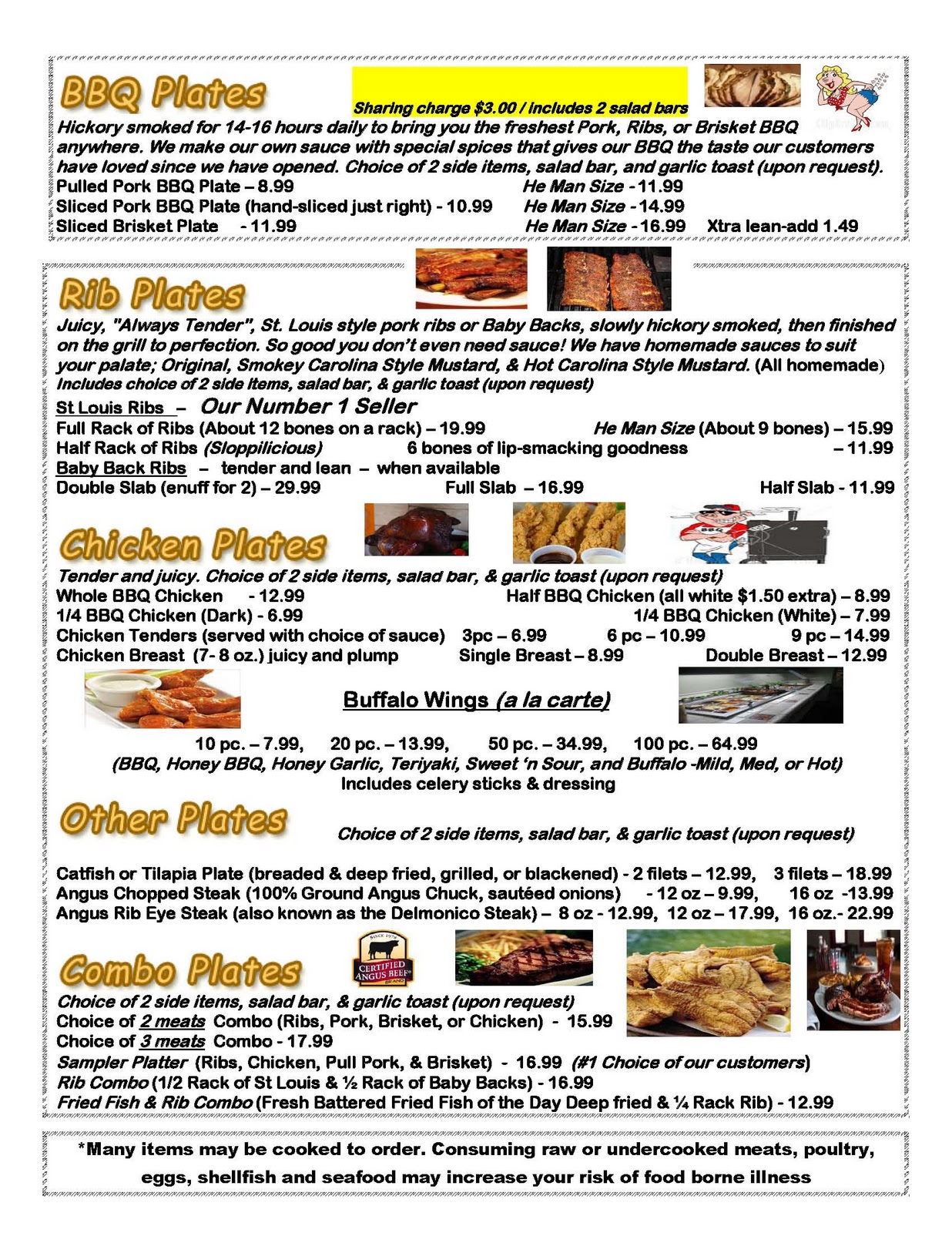 BIG GUNS BBQ, INC: Our Menu