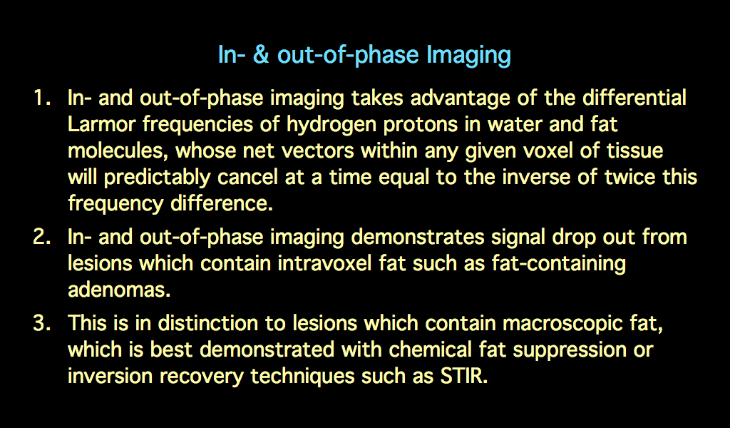 MRI BLOG: Clinical Applications of In-& Out-of-Phase Imaging