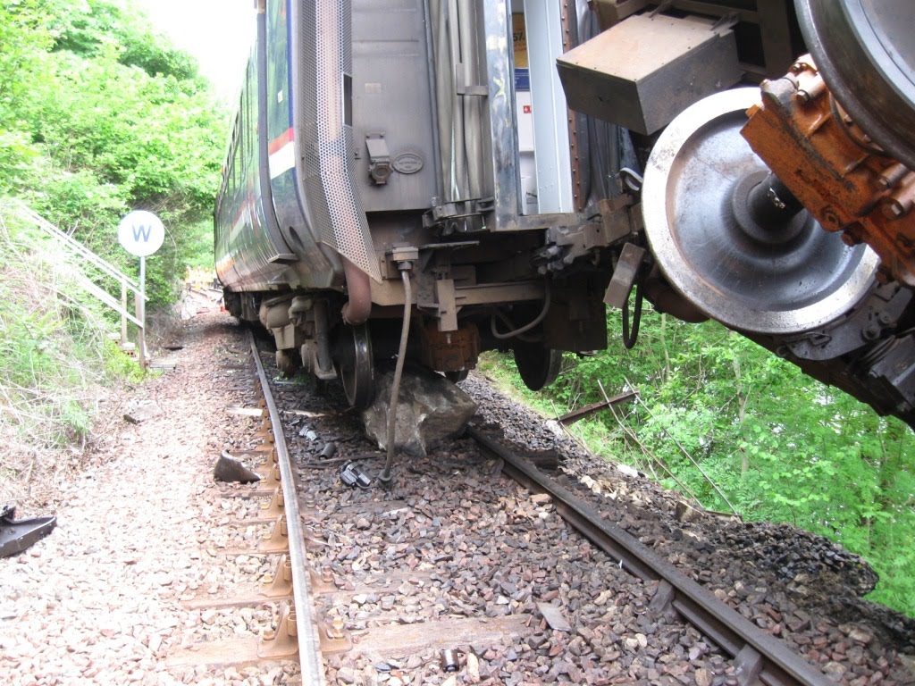 Railway Eye - the railway blog: Sunday's derailment at Falls of Cruachan