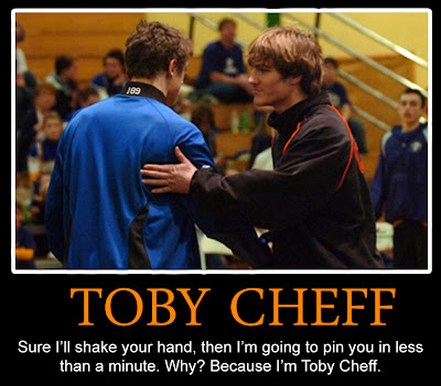 On the bleachers: Toby Cheff motivational poster