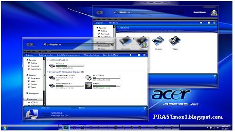 Media Sharing For Us: Acer Blue Triple Theme Pack