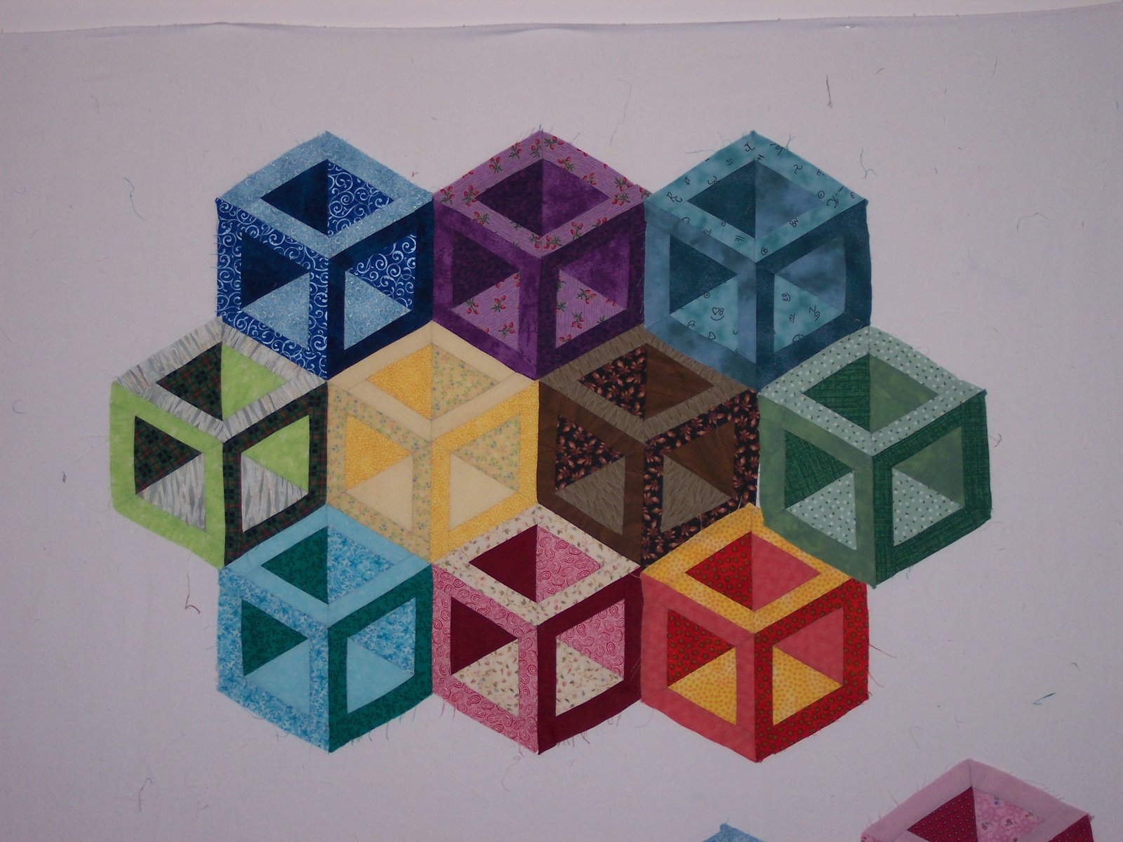 Love to Quilt: Hollow Cubes done!