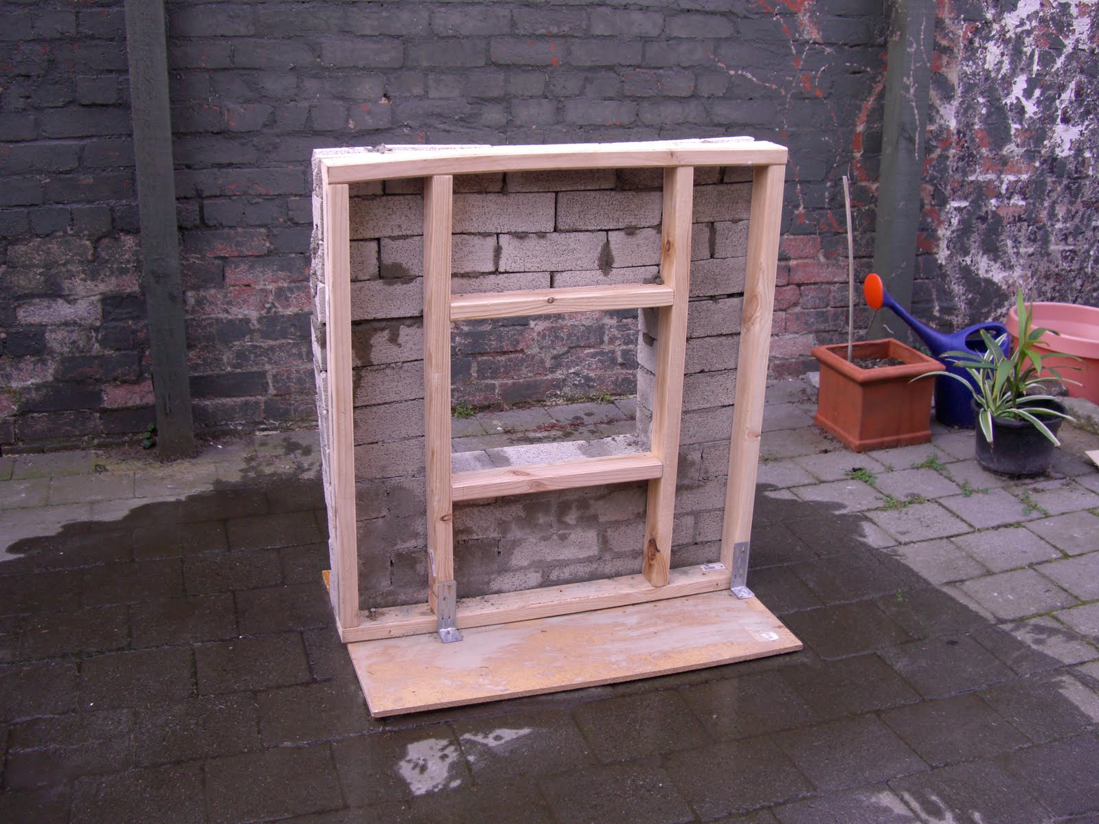 Flip it & Reverse brick veneer it....