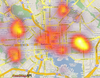 SpotCrime - The Public's Crime Map: Example Shooting Heat Maps For ...