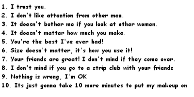 Interesting Stuff: 10 most common lies girls tell boys