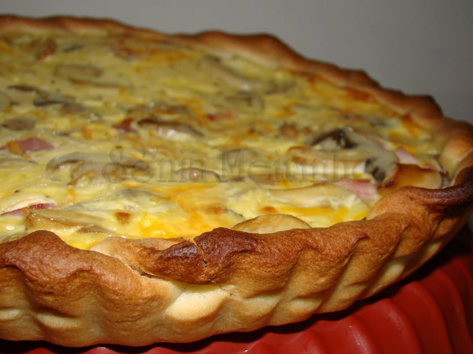 Sónia Meirinho: Tarte Salgada de Bacon, Fiambre e Cogumelos