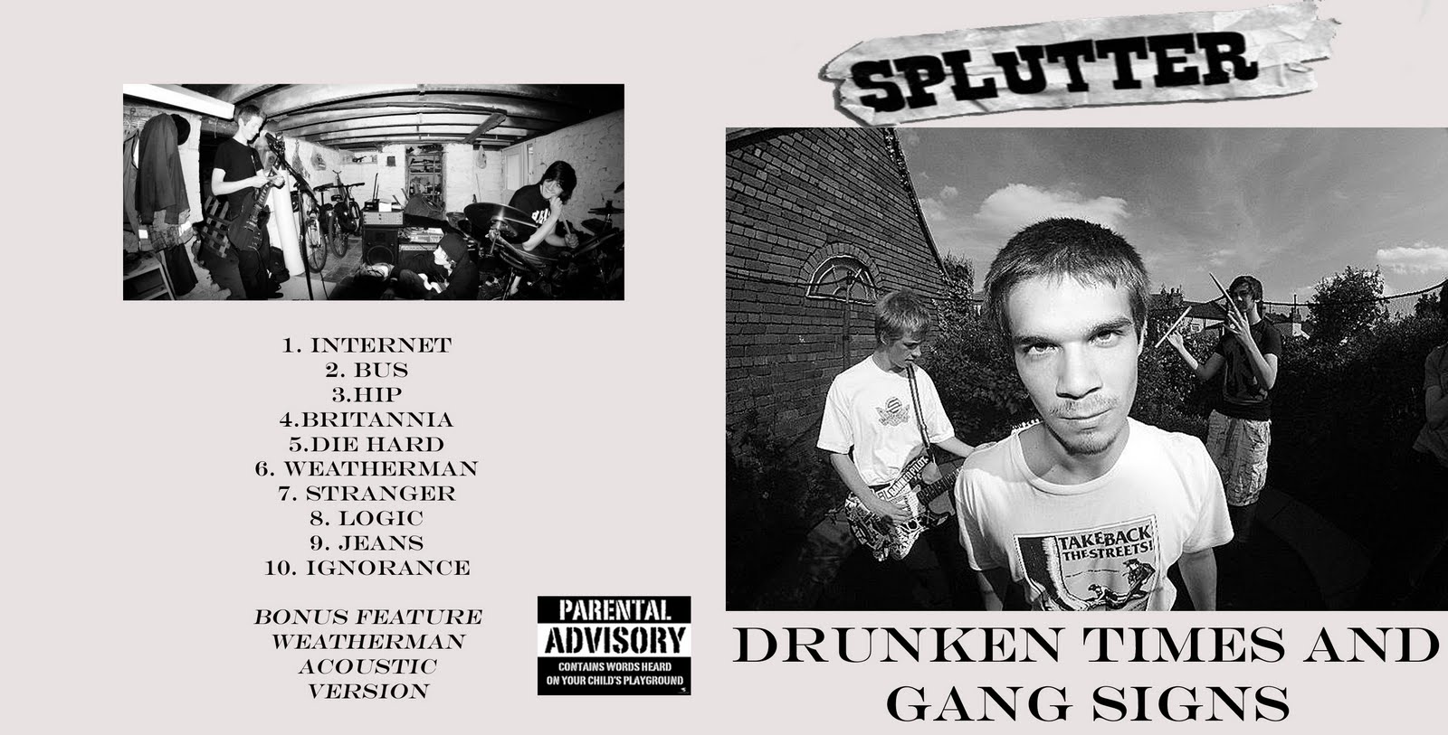 Media A2 Splutter: our editted and finished mag ad, and cd cover and ...