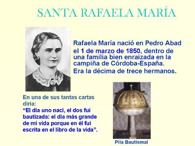 SANCTORUM: SANTA RAFAELA MARIA - FUNDADORA DAS ESCRAVAS DO SAGRADO ...