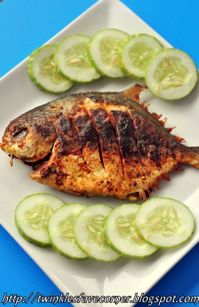 Twinklestar's Favourite Corner: Grilled Pomfret