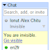 Invisible Mode in Gmail Chat