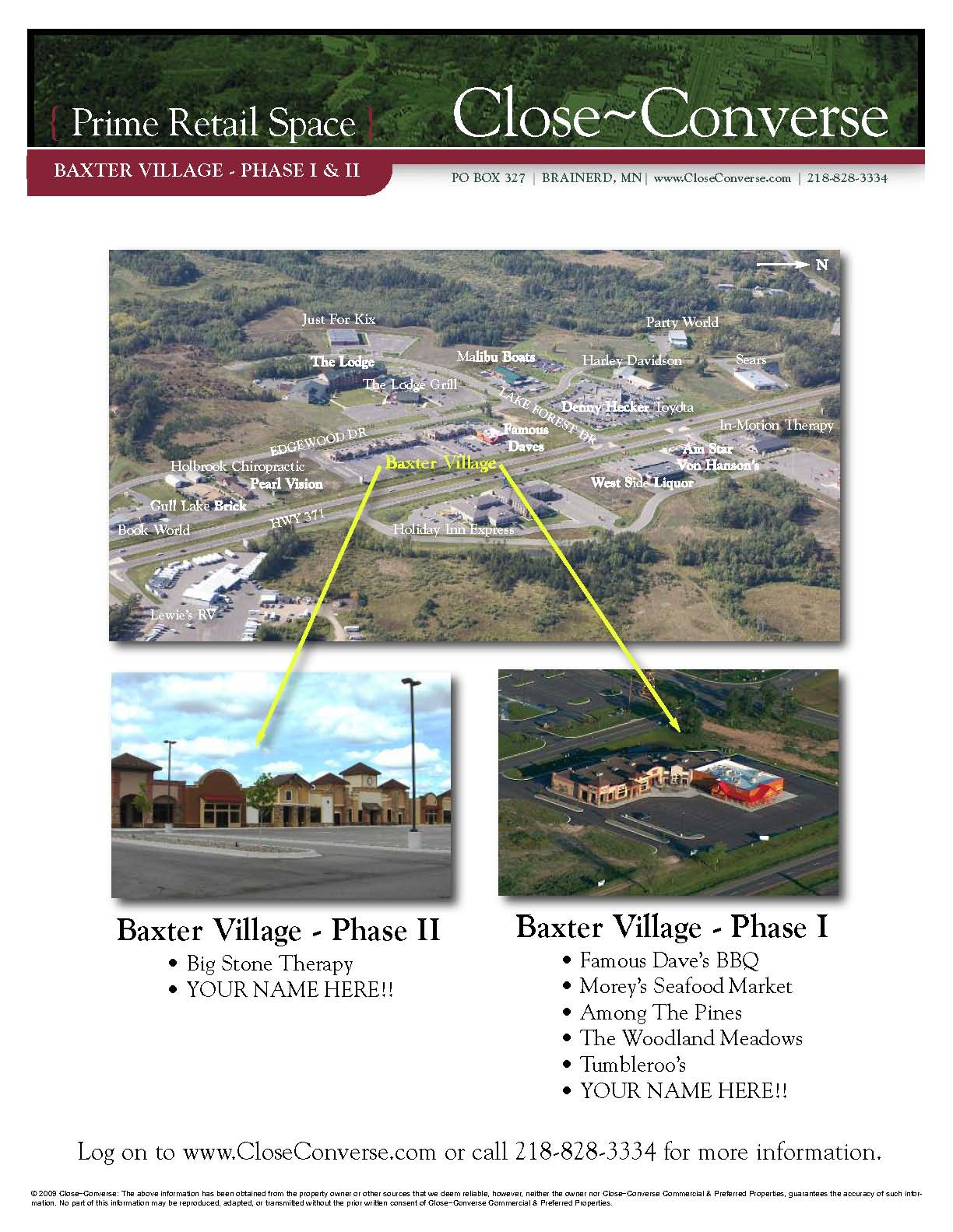 Close~Converse Commercial Properties: Finished space in Baxter Village ...