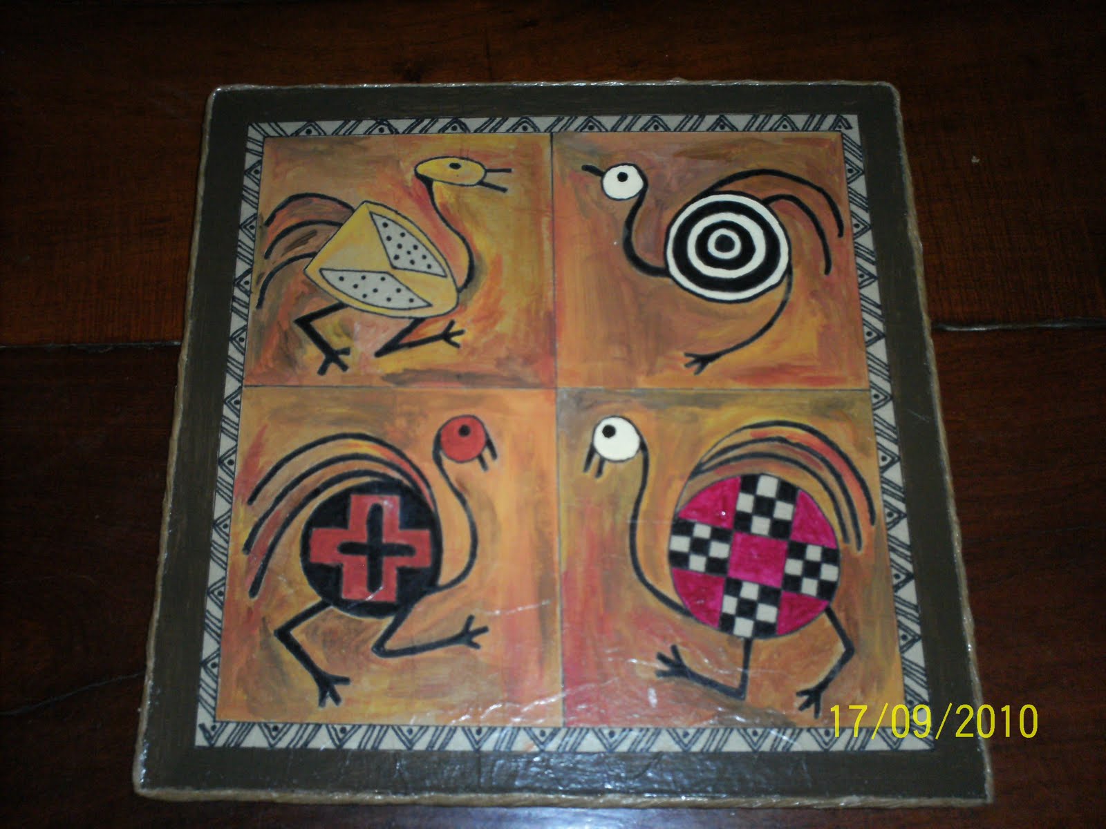 Artesanias en Papel: Cuadro diseños mapuches (suri)