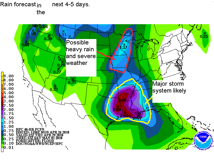 The Weather Centre: Days 4-5 Possible rain amounts