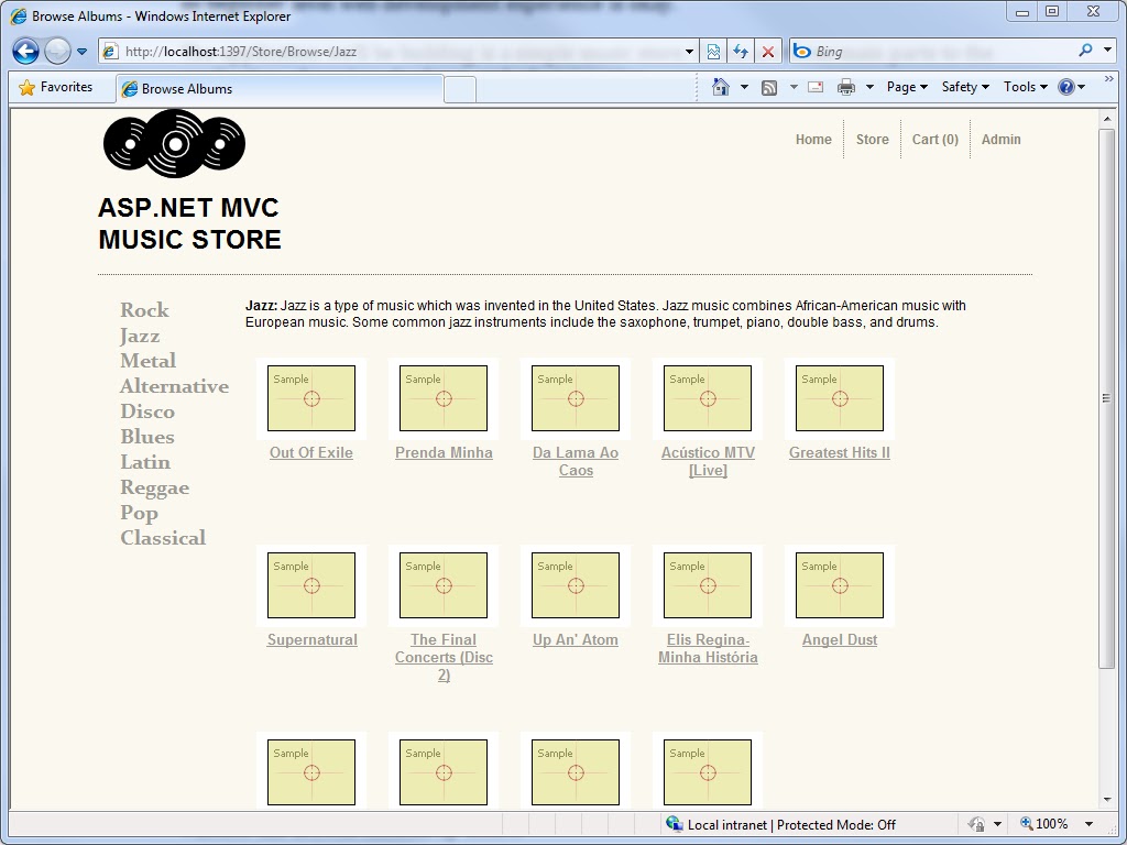 MVC Music Store - Tutorial