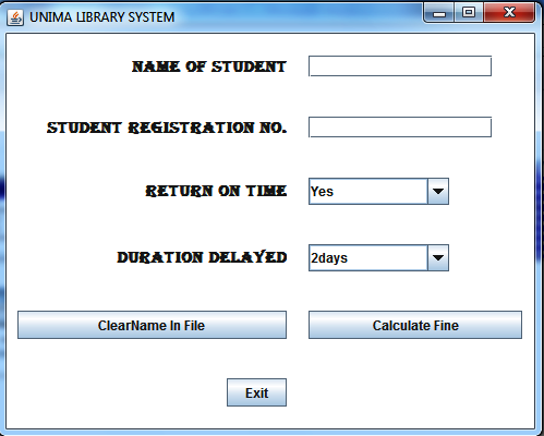JOHN CHAMDIMBA: LIBRARY SYSTEM INTERFACE-BY JOHN CHAMDIMBA