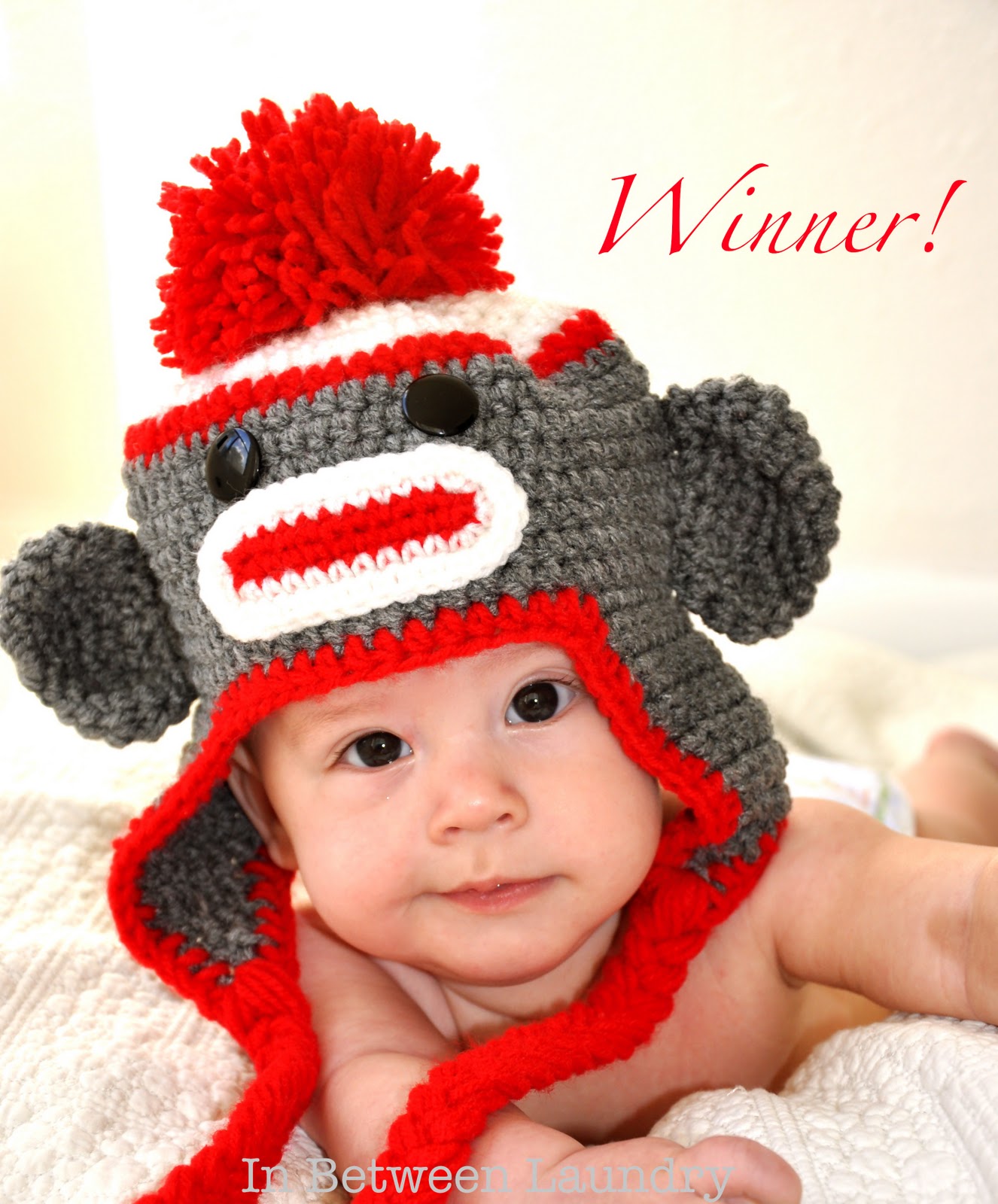 In Between Laundry: Sock Monkey Hat WINNER!