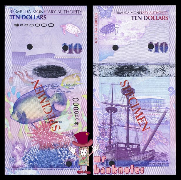World Banknotes: Bermuda Hybrid Specimen