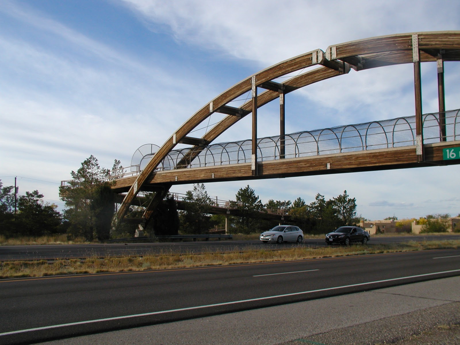 green urban design at zia station: pedestrian / cycling walkway, above ...