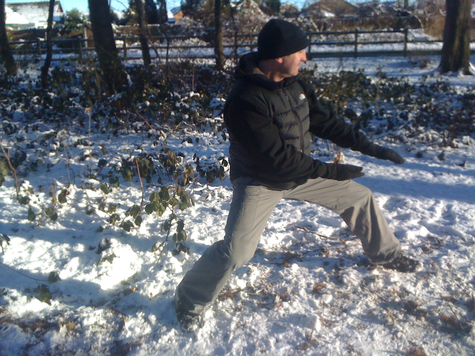Karate snow training